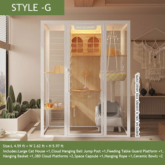 Boho Large Panoramic DIY Cat Villa White – MEWCATS