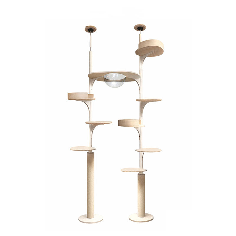 Twin Towers Floor to Ceiling Cat Climbing Tree – MEWCATS